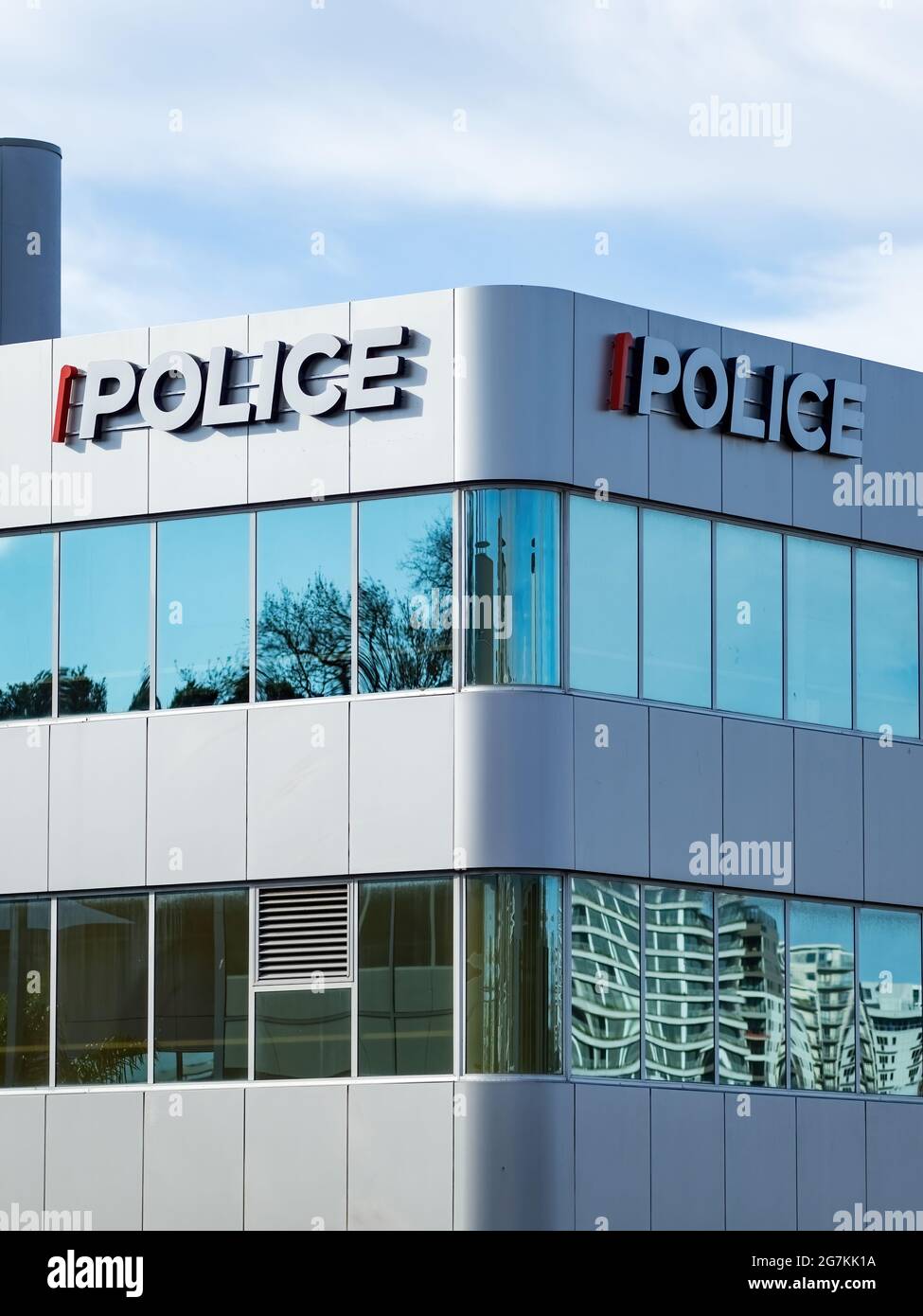 AUCKLAND, NEW ZEALAND - Jun 21, 2021: View of Auckland Police Station ...