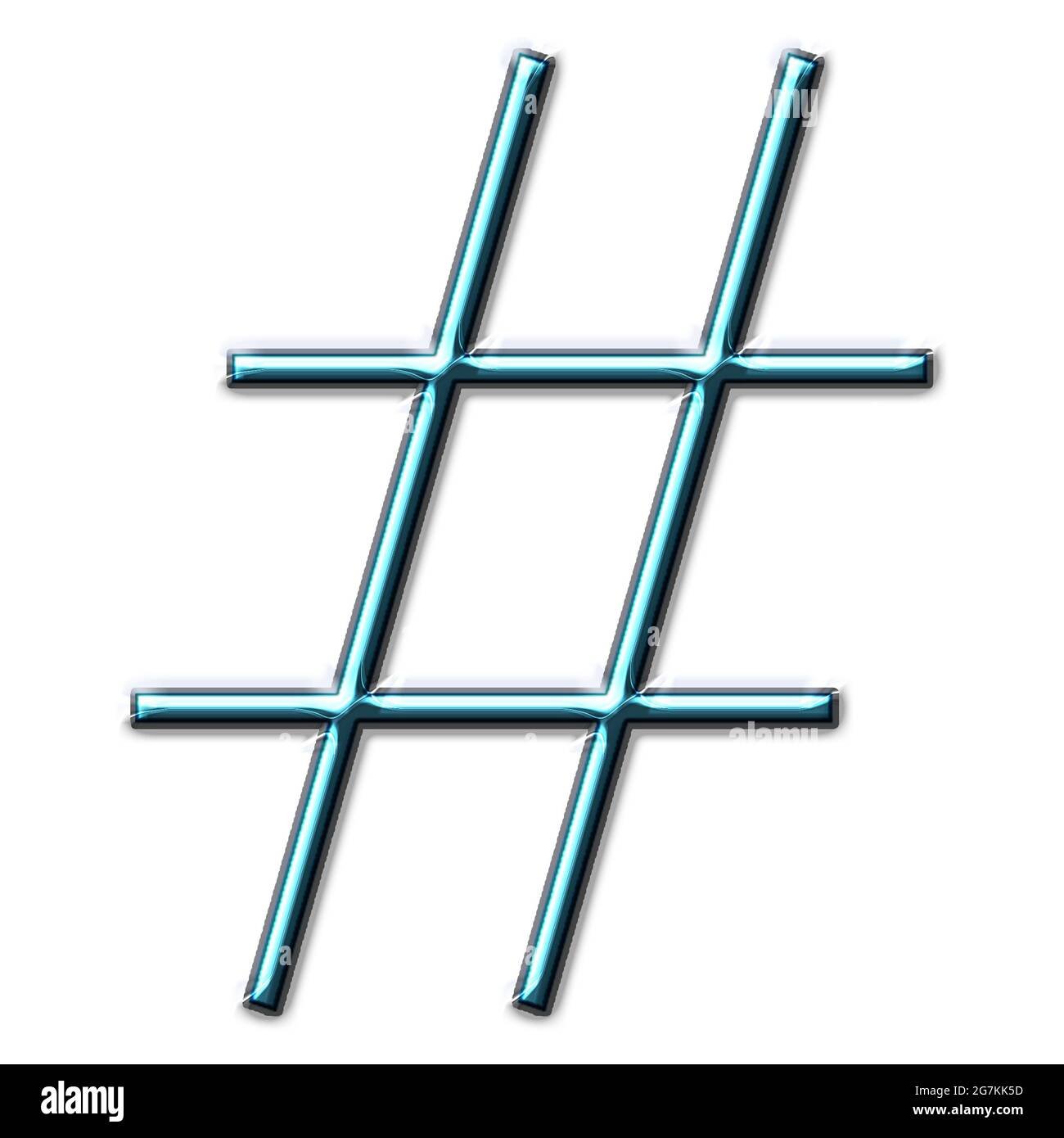 Illustration of a Hashtag sign isolated on a white background Stock ...