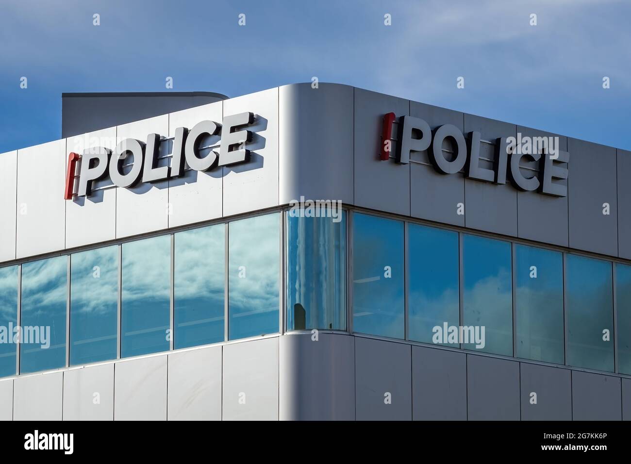 AUCKLAND, NEW ZEALAND - Jun 21, 2021: View of Auckland Police Station ...