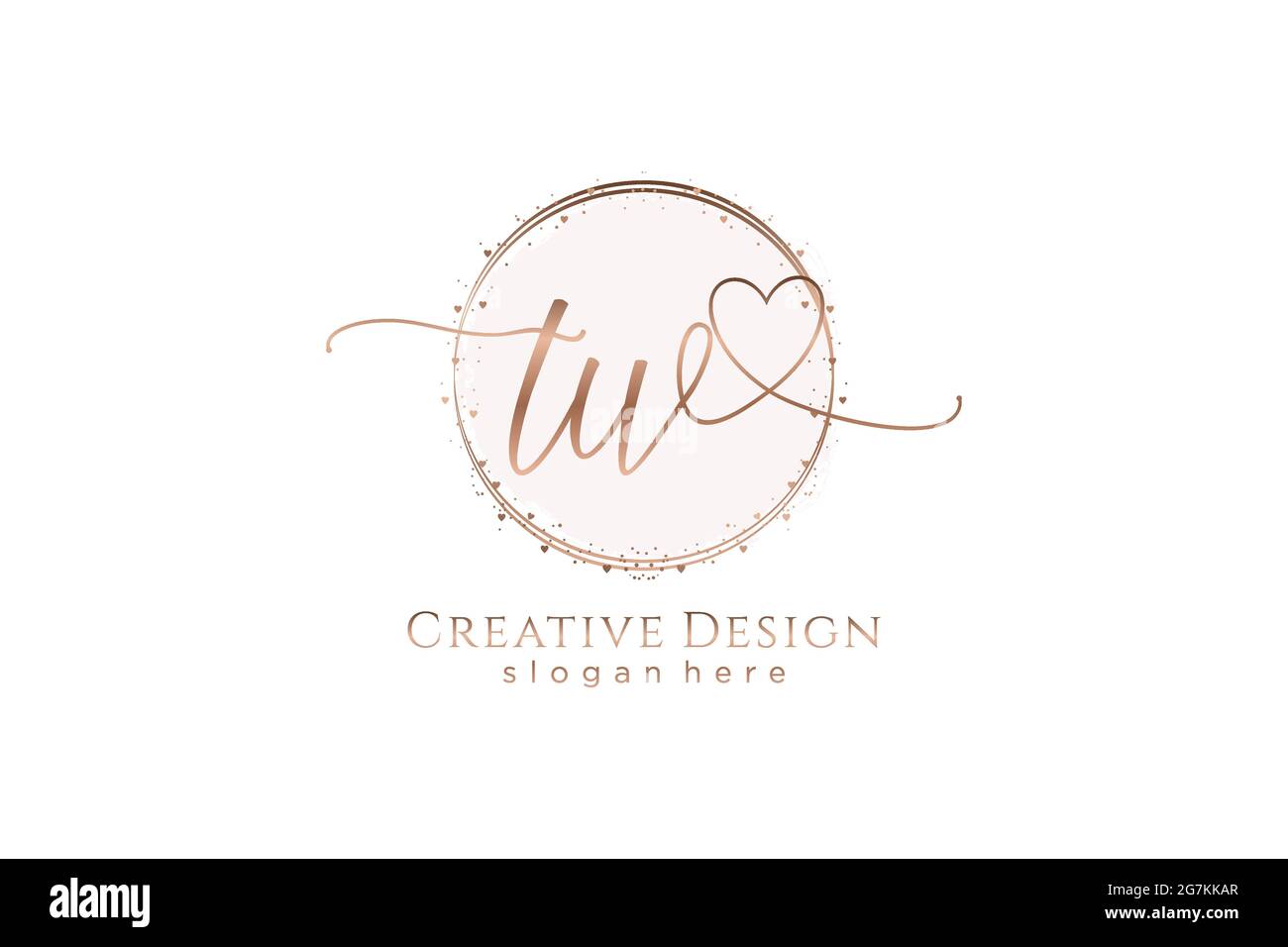 TW handwriting logo with circle template vector logo of initial wedding ...