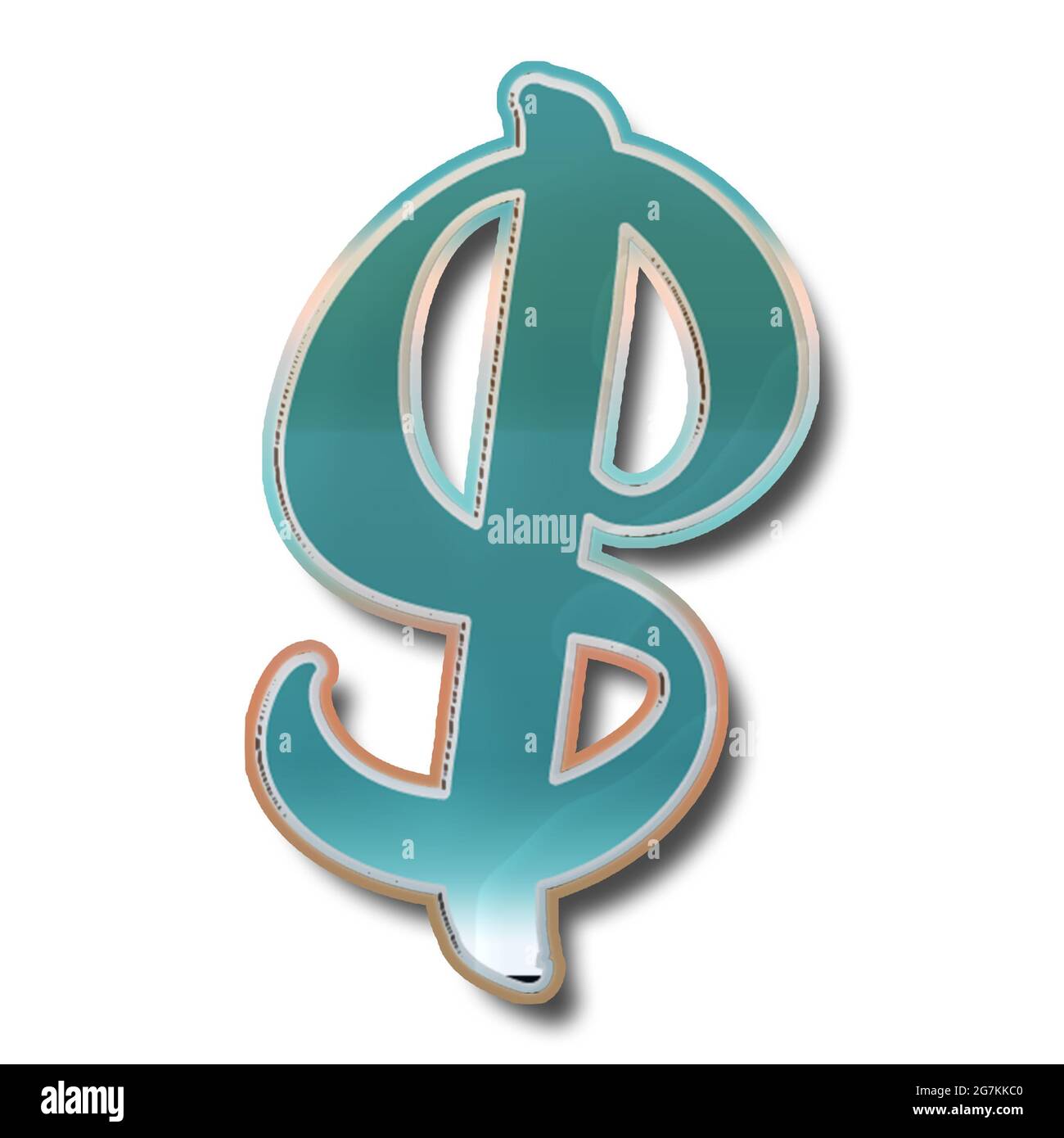 Illustration of a Dollar Sign isolated on a white background Stock ...