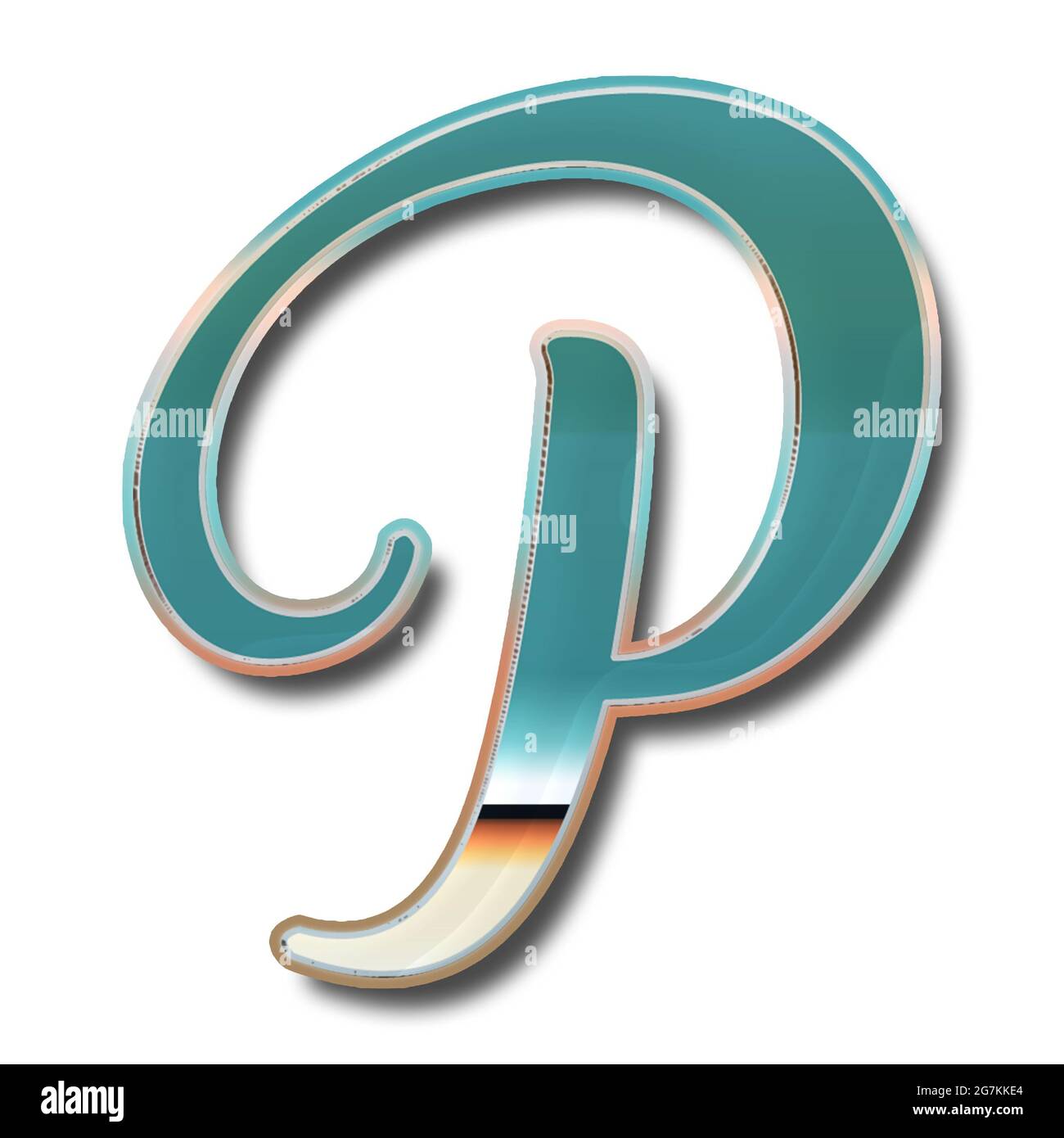 Illustration of the letter P isolated on a white background Stock Photo ...