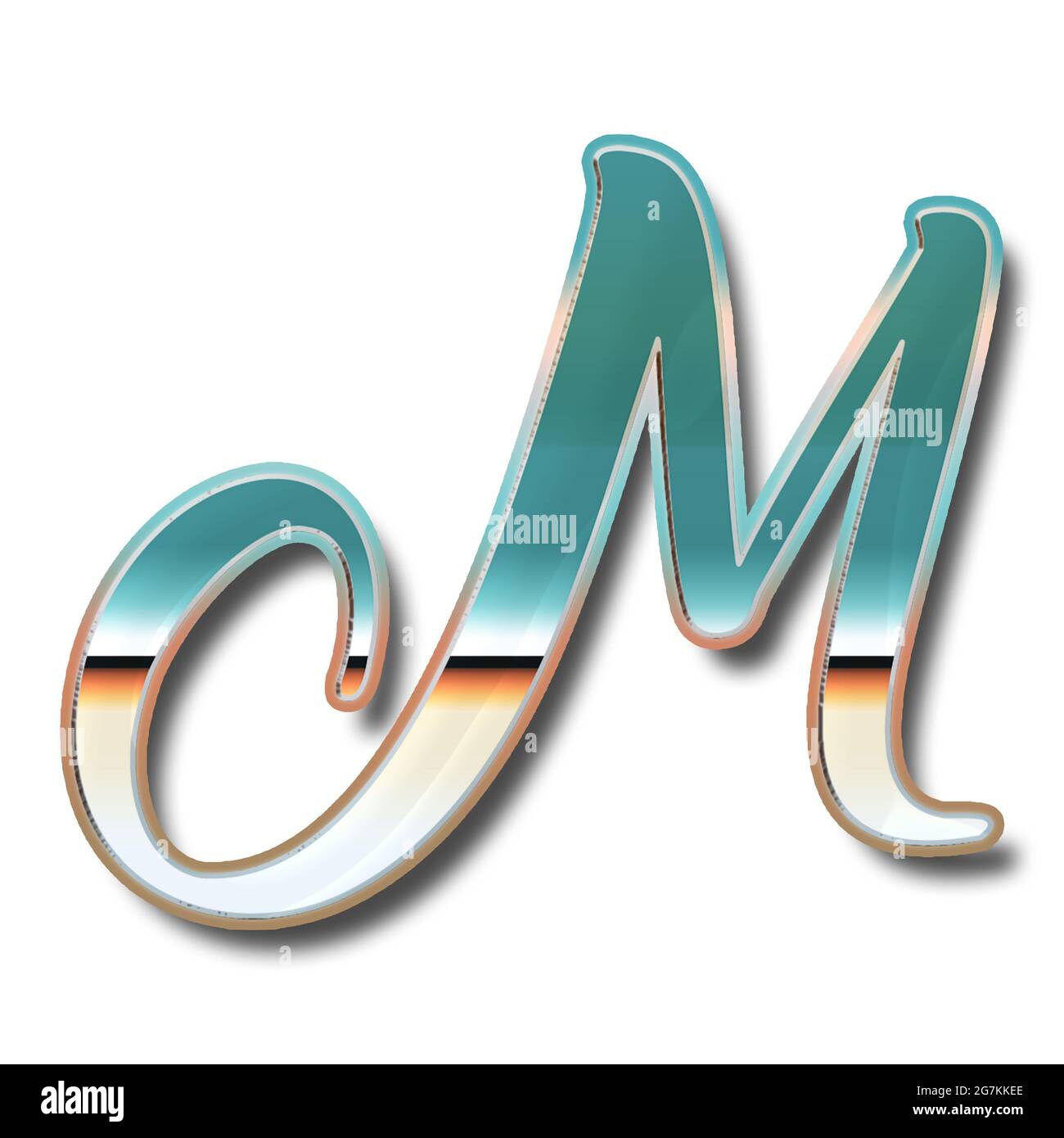 Illustration of the letter M isolated on a white background Stock Photo ...