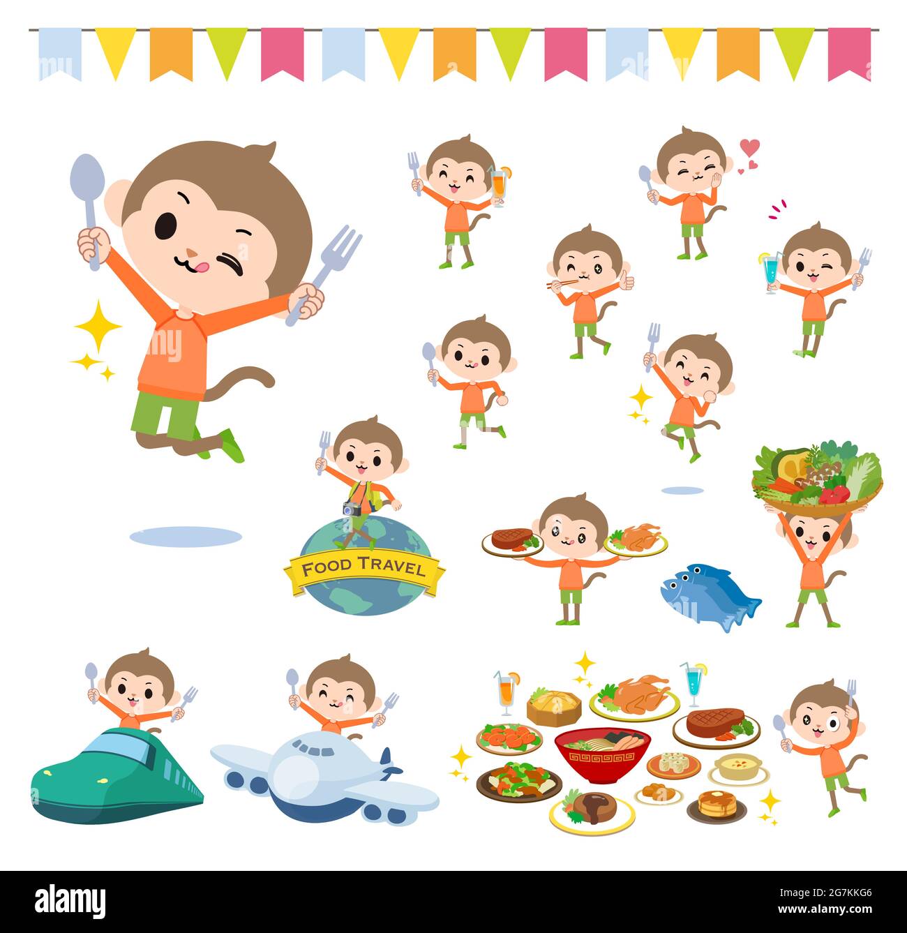 Set monkey boy on hi-res stock photography and images - Alamy