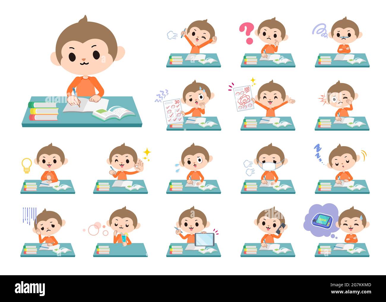 Set monkey boy on hi-res stock photography and images - Alamy