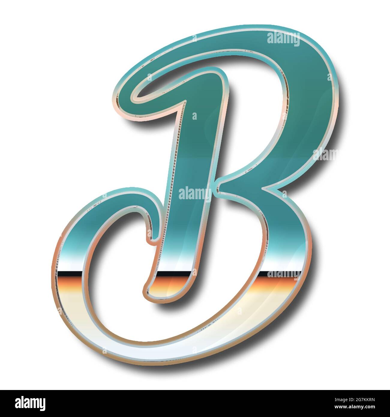 Illustration of the letter B isolated on a white background Stock Photo ...
