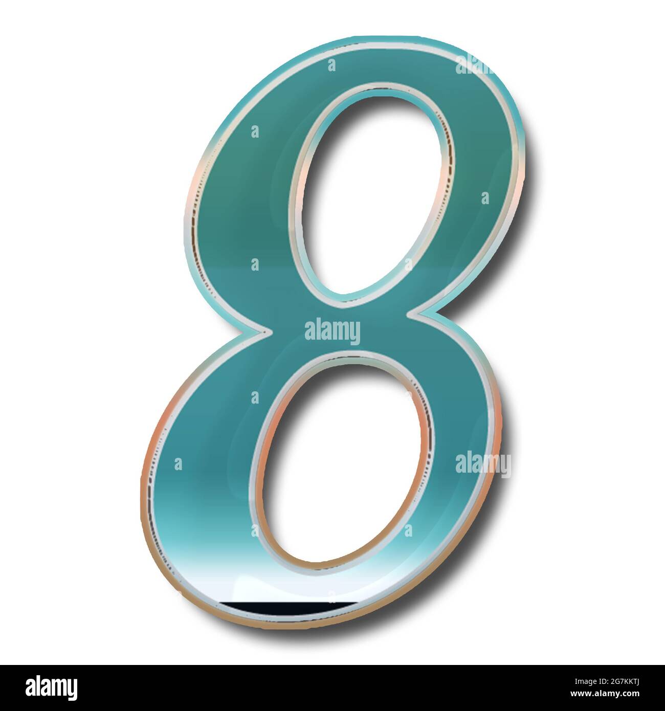 Number design on white background Stock Photo - Alamy