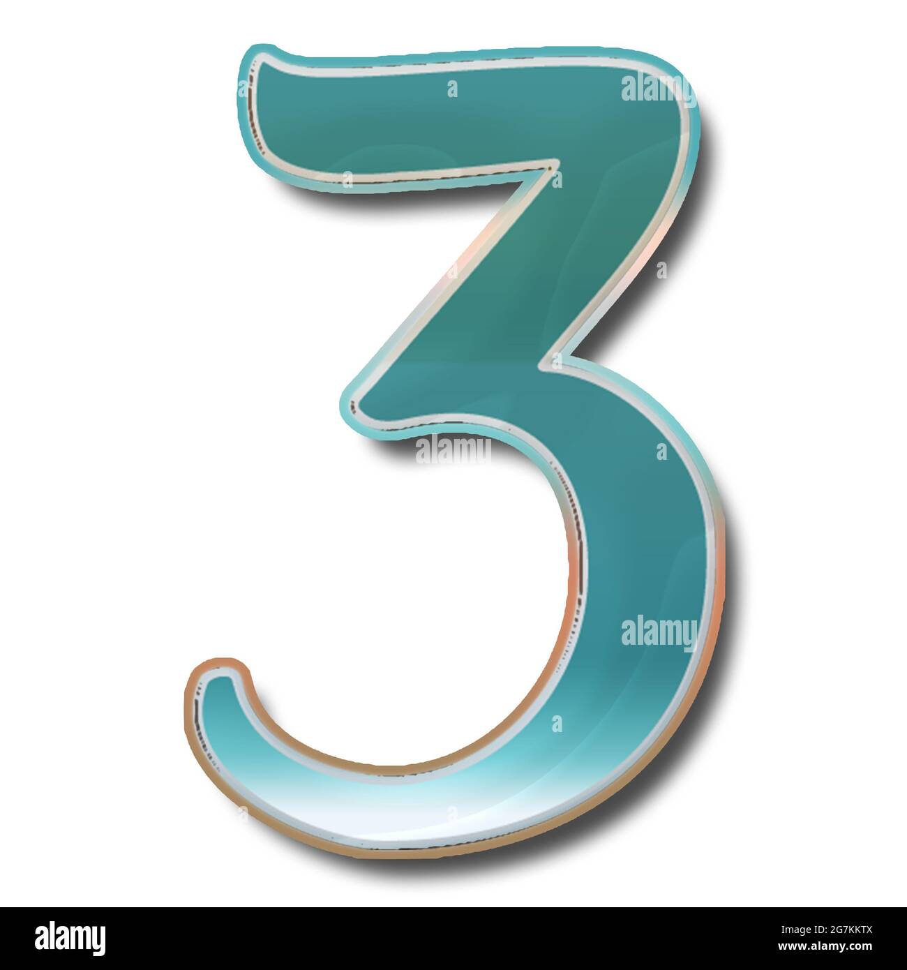Number design on white background Stock Photo - Alamy
