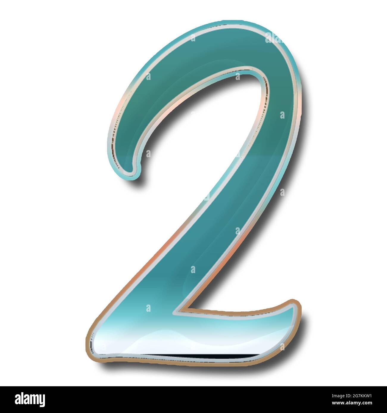 Number design on white background Stock Photo - Alamy