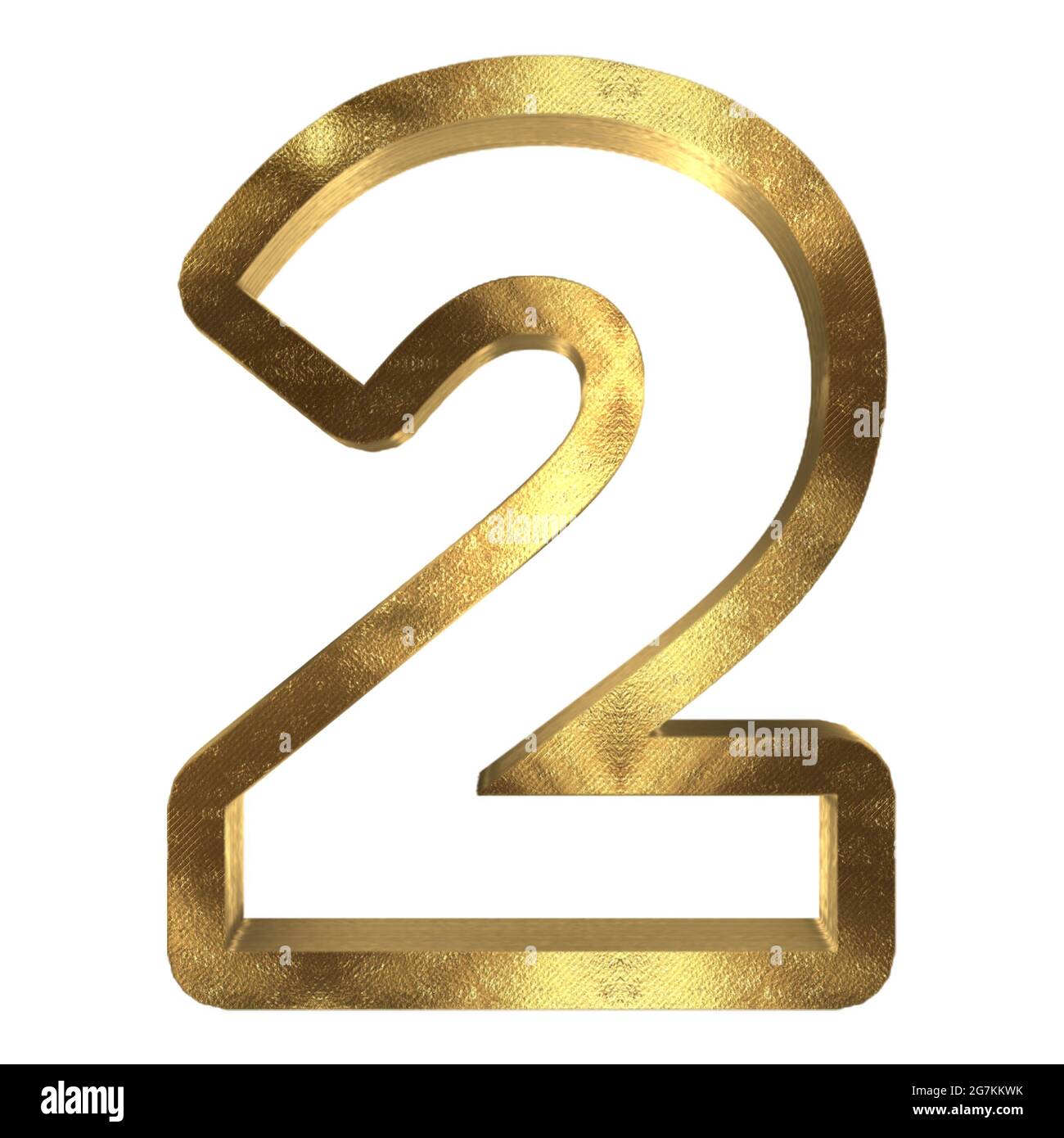 Illustration of Number 2 isolated on a white background Stock Photo - Alamy