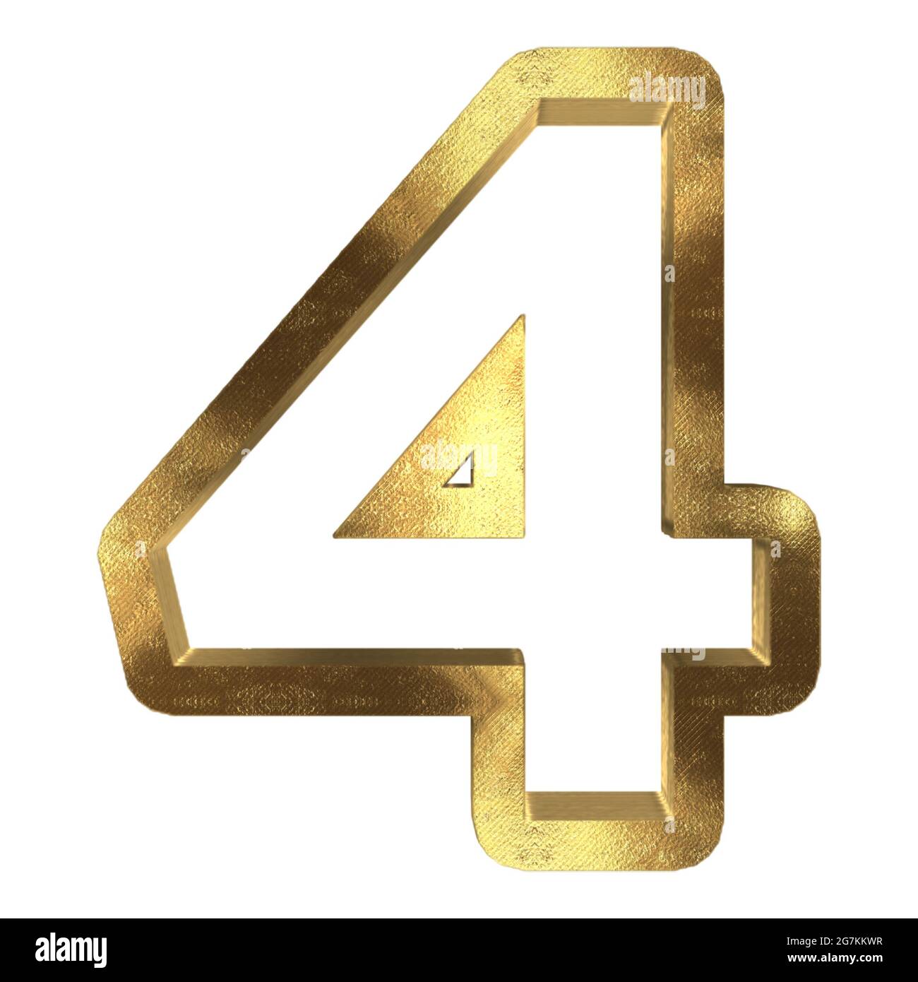 Illustration of number 4 isolated on a white background Stock Photo - Alamy
