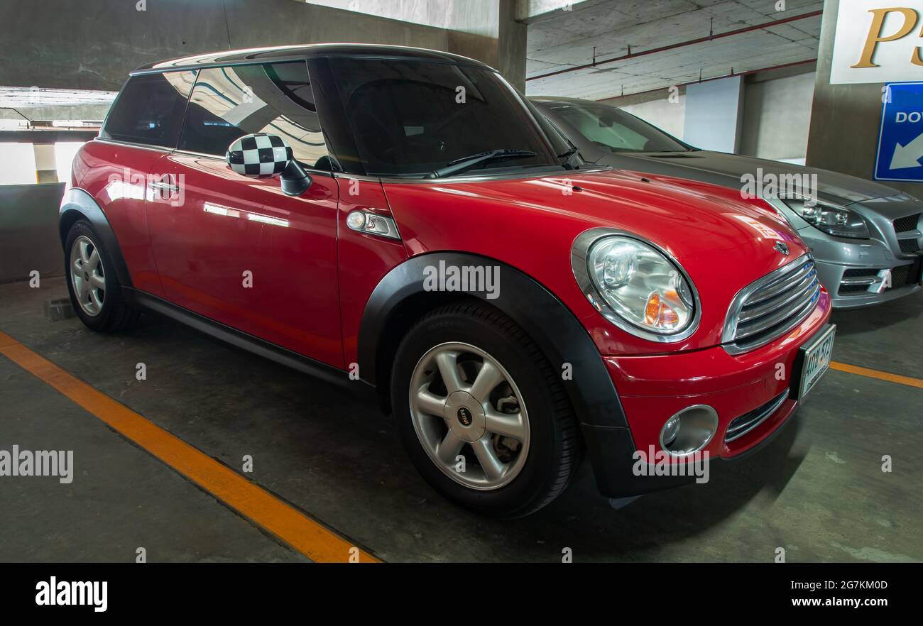 Red Mini Cooper Side View