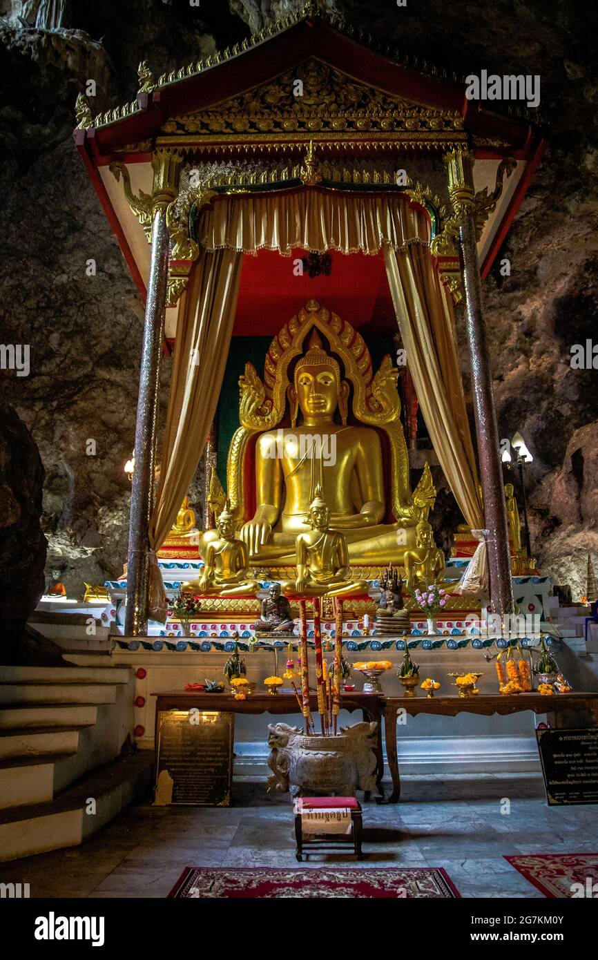 Wat Ban Tham temple and cave in Kanchanaburi, Thailand Stock Photo - Alamy