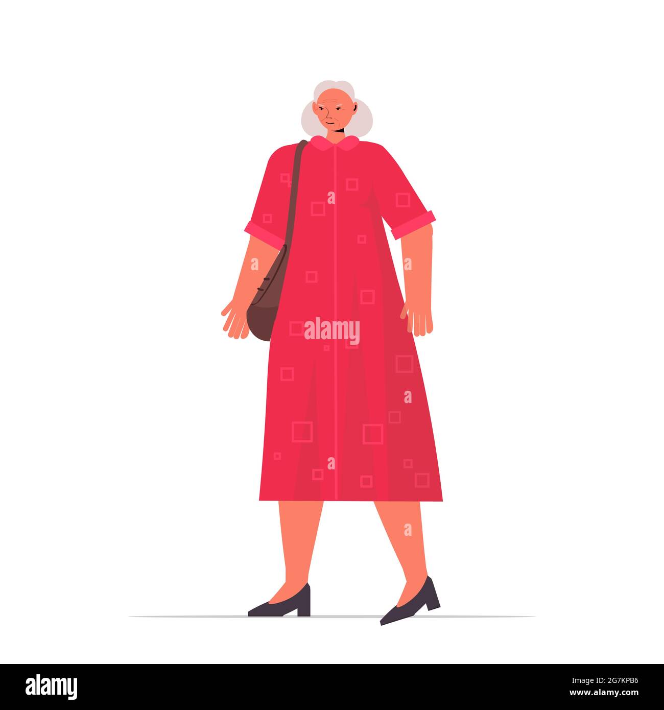 old woman in casual trendy clothes senior female cartoon character ...