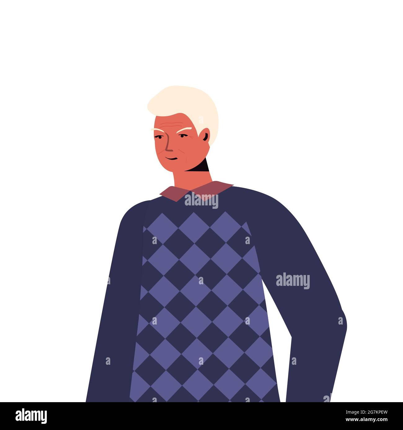 Senior old gray haired man Stock Vector Images - Alamy