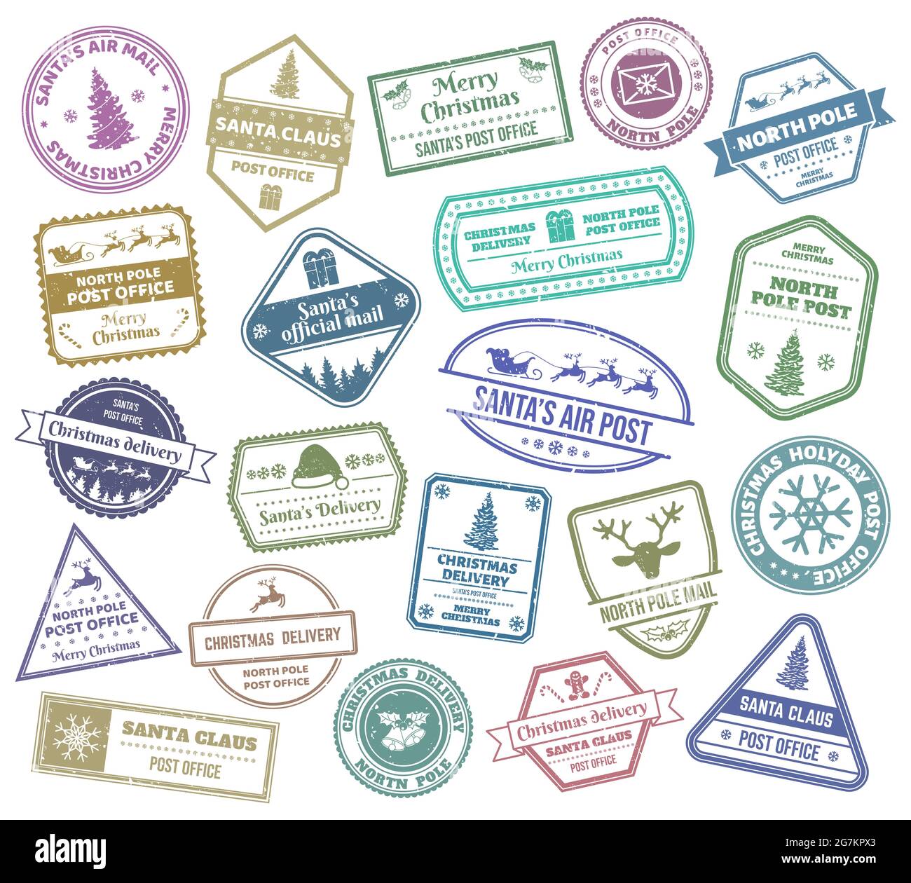 Polar post stamps Stock Vector Images - Alamy