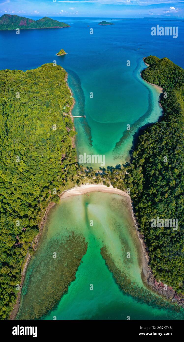 Aerial view of Koh Ngam, in Koh Chang, Trat, thailand Stock Photo - Alamy