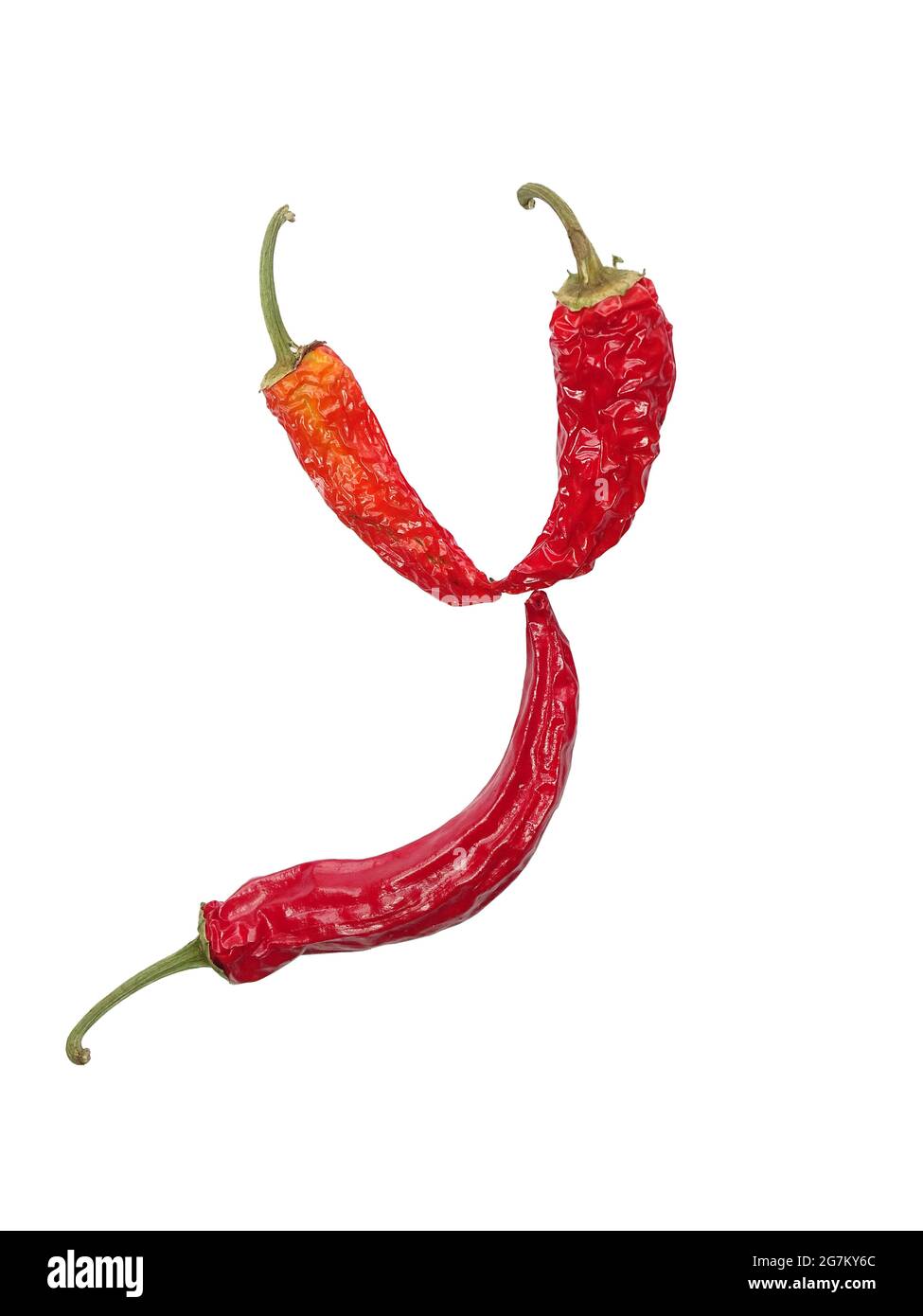 Letter Y of the alphabet made with red pepper, isolated on a white ...