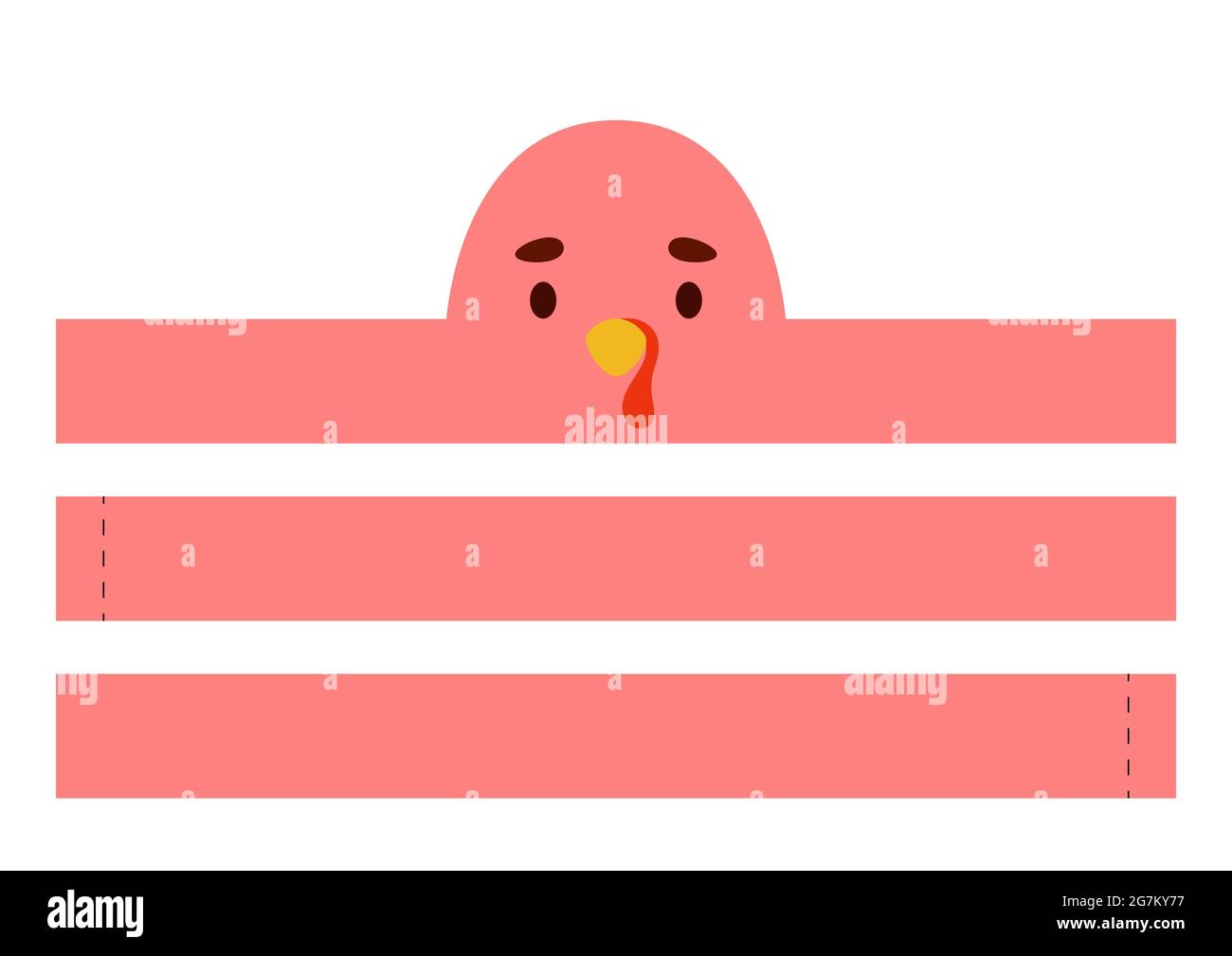 Printable turkey paper crown. Diy cut party ribbon template for ...
