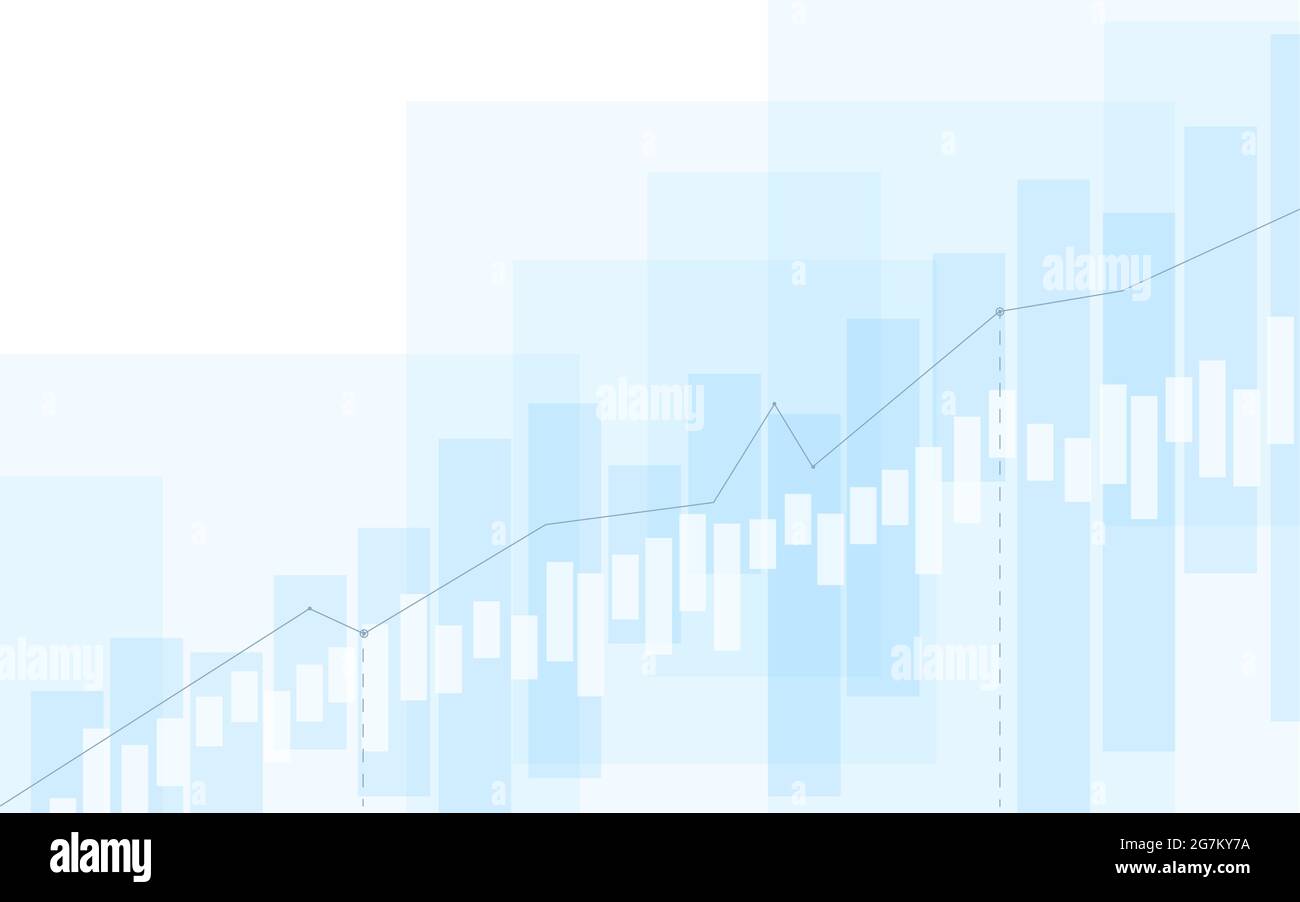 Abstract neutral business statistics chart growing graphs. Blue light ...