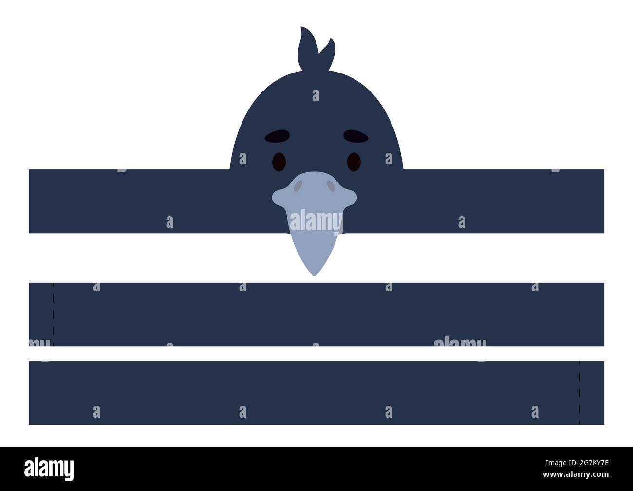 Printable raven paper crown. Diy cut party ribbon template for birthday ...