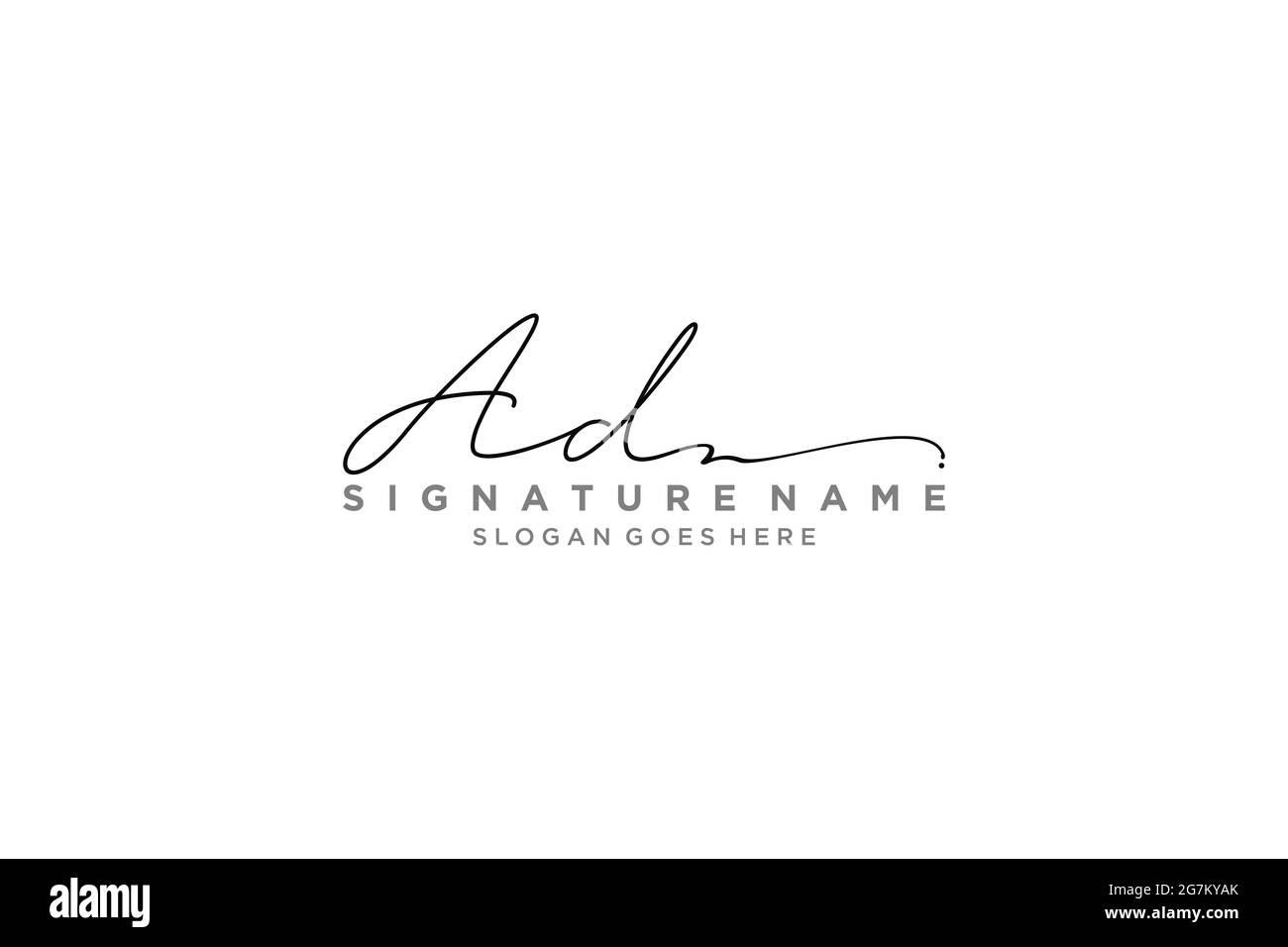 AD Letter Signature Logo Template elegant design logo Sign Symbol ...
