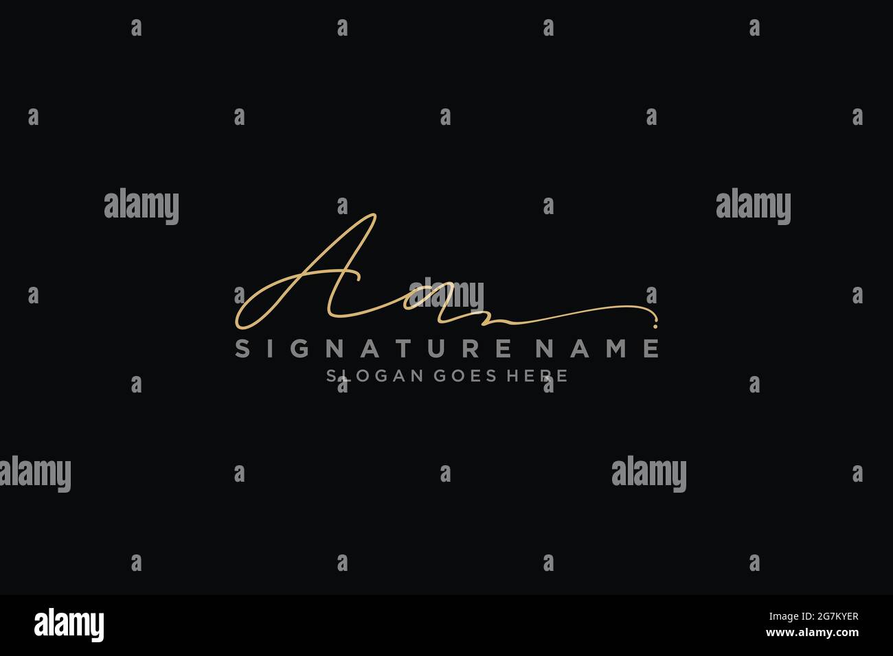 AA Letter Signature Logo Template elegant design logo Sign Symbol ...