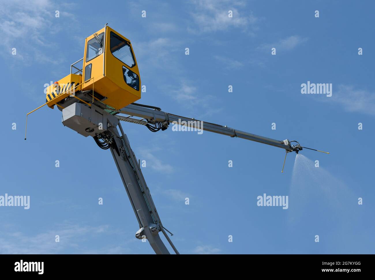 Special faucet for treating aircraft with anti-icing liquid Stock Photo ...