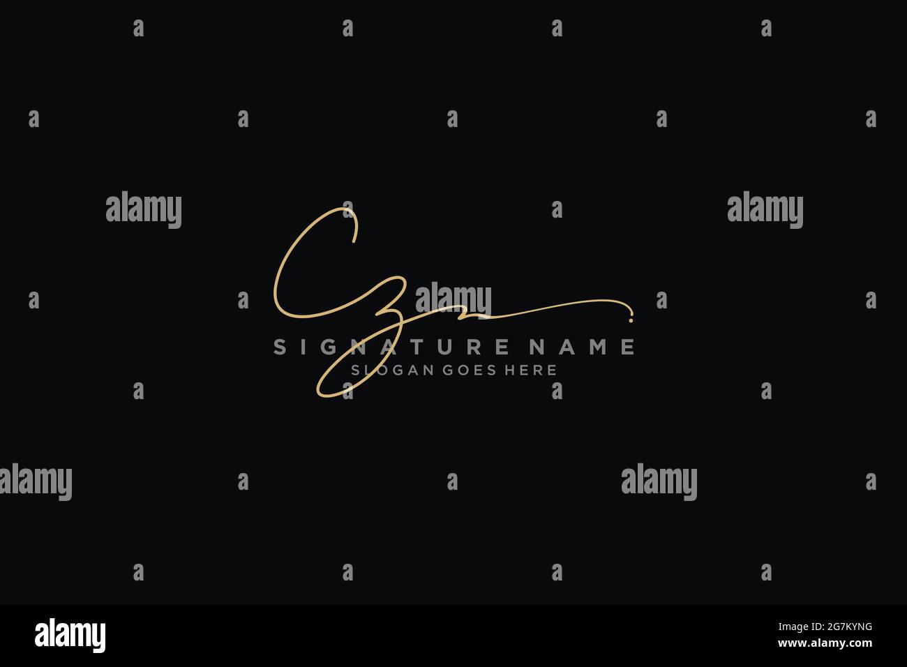 CZ Letter Signature Logo Template elegant design logo Sign Symbol ...