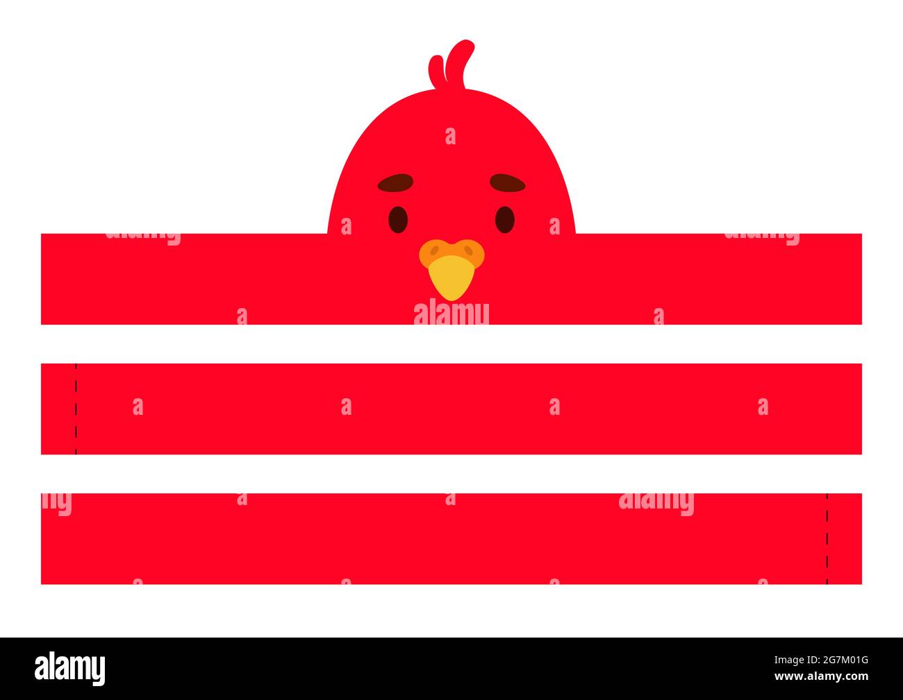 Printable parrot paper crown. Diy cut party ribbon template for ...