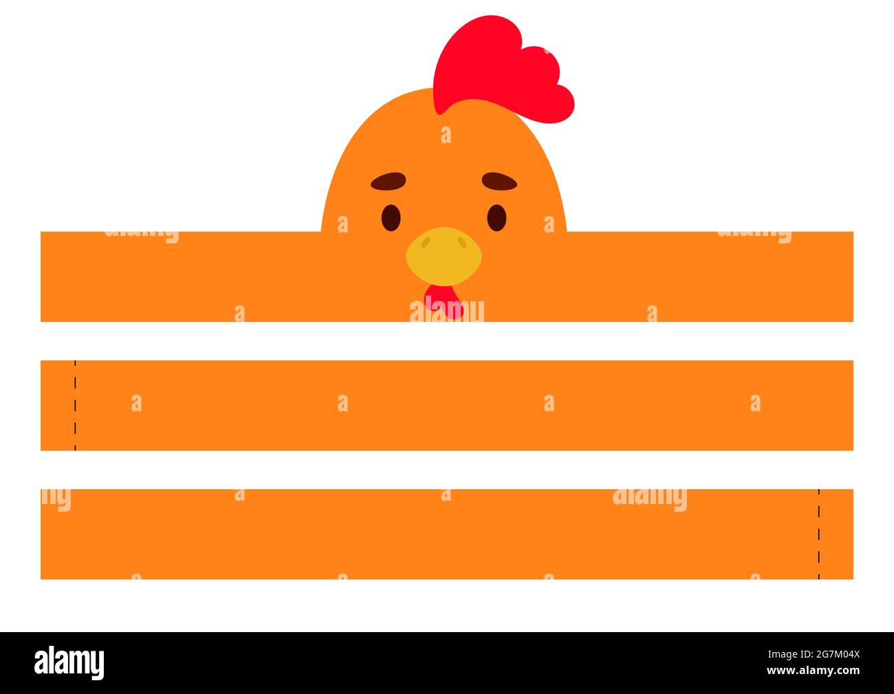 Printable hen paper crown. Diy cut party ribbon template for birthday ...