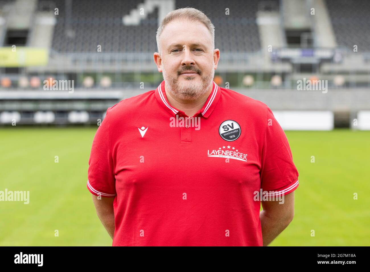 Sandhausen, Germany. 14th July, 2021. Physiotherapist Christian Bieser ...