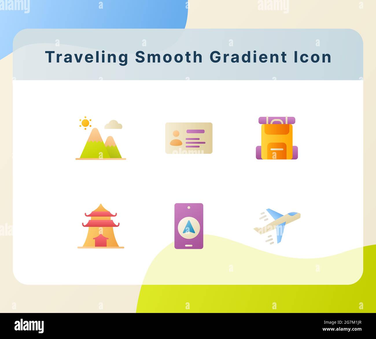 traveling icon icons set collection pack package white isolated ...