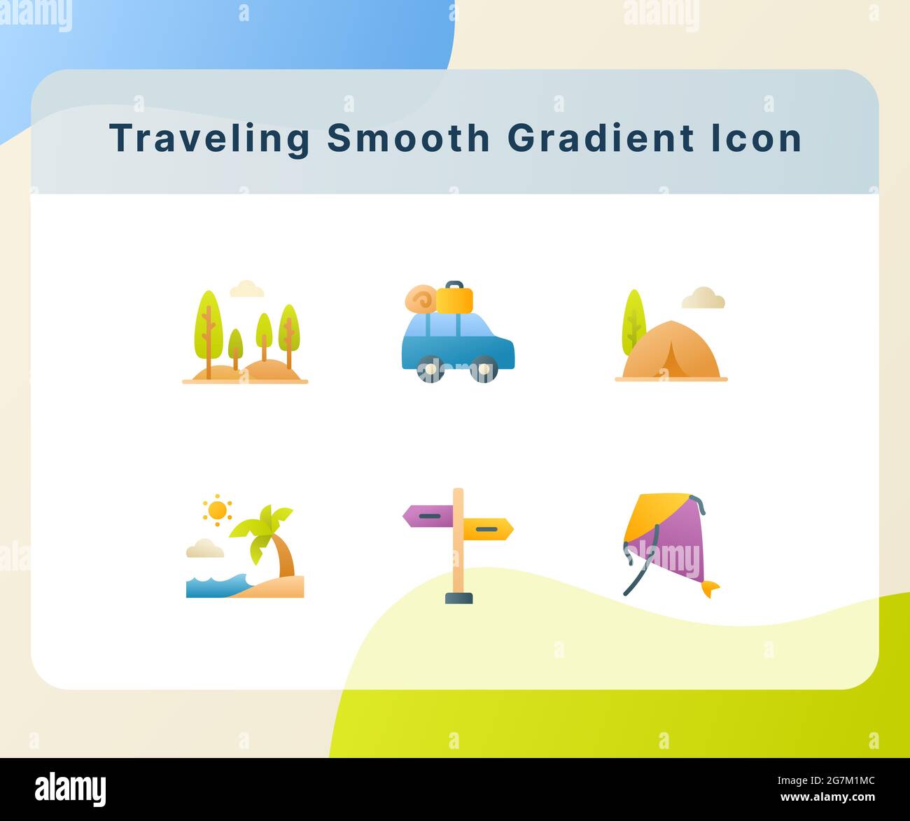 traveling icon icons set collection pack package white isolated ...