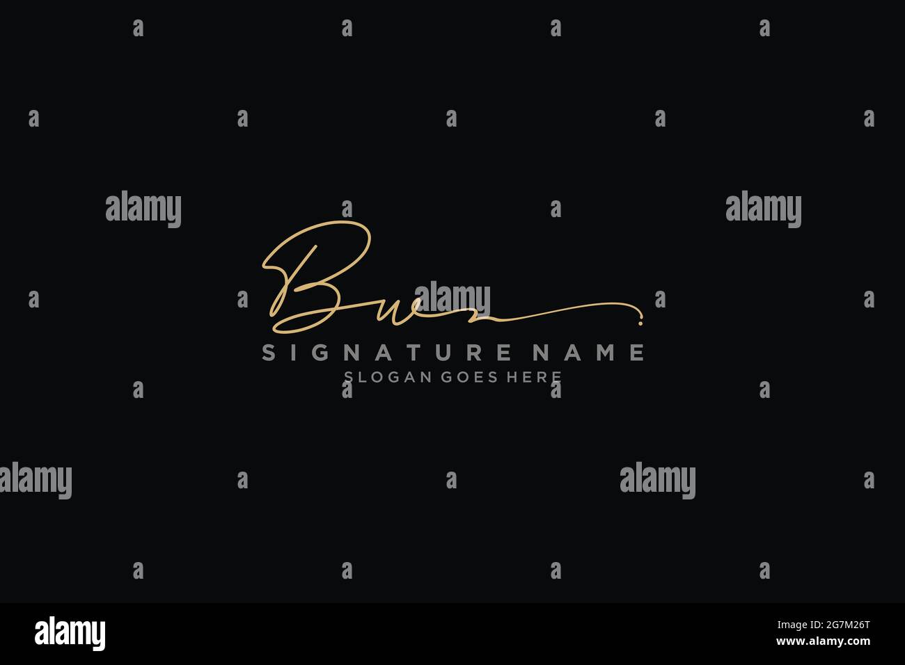 BW Letter Signature Logo Template elegant design logo Sign Symbol ...