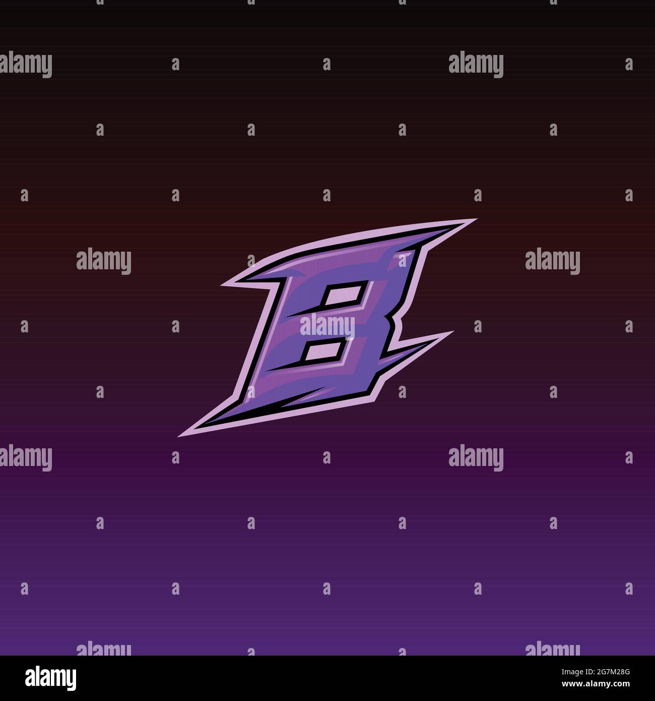 game logo design letter B with vector illustration Stock Vector Image ...