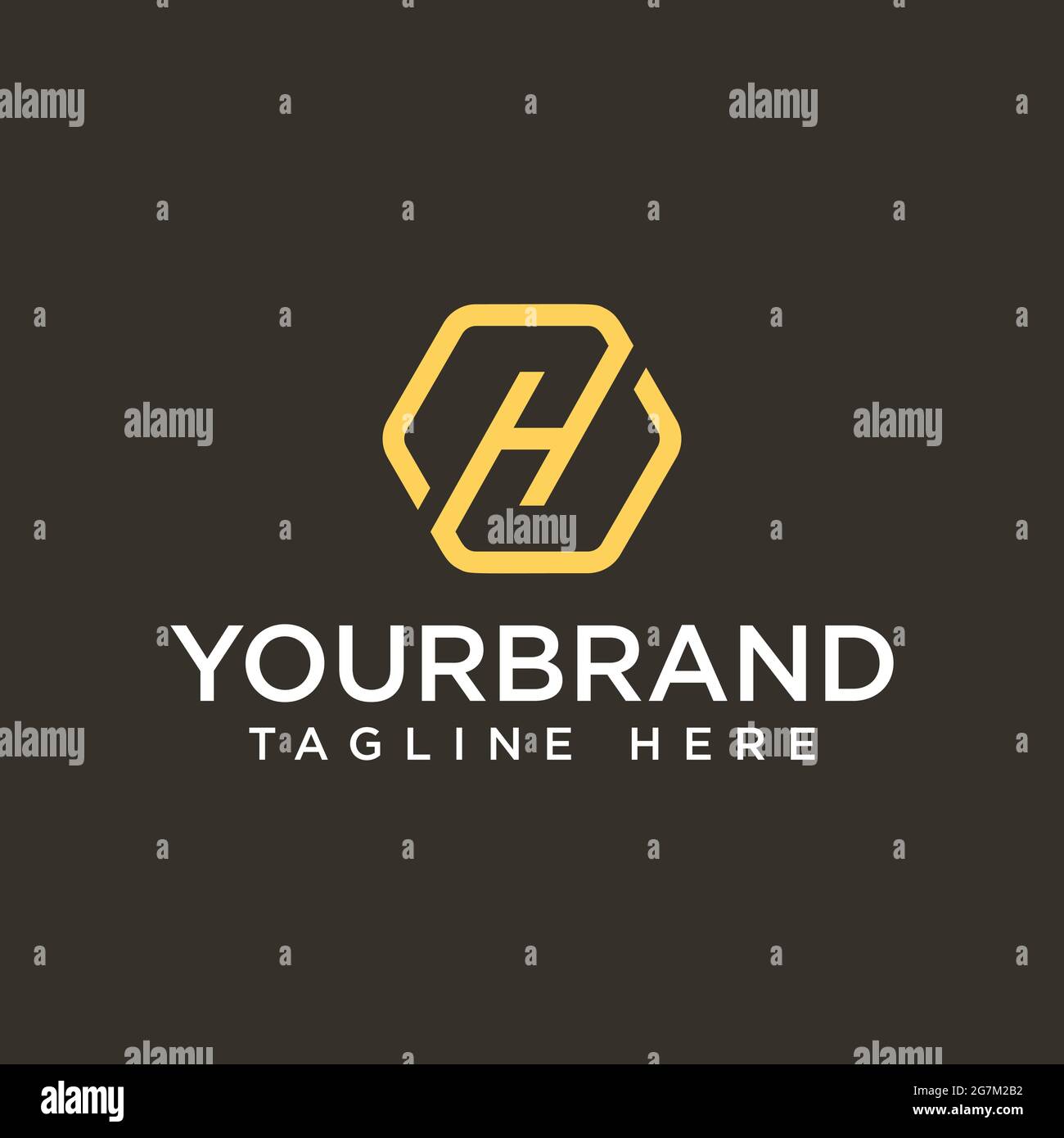 letter H hexagonal technology, initial logo design hexagon monogram ...