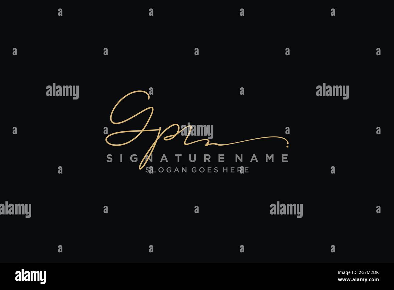 GP Letter Signature Logo Template elegant design logo Sign Symbol ...