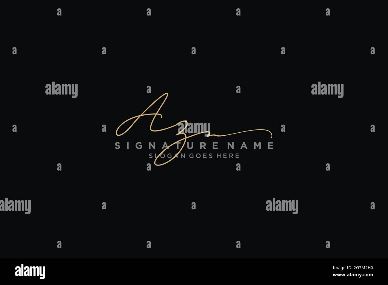 AZ Letter Signature Logo Template elegant design logo Sign Symbol ...