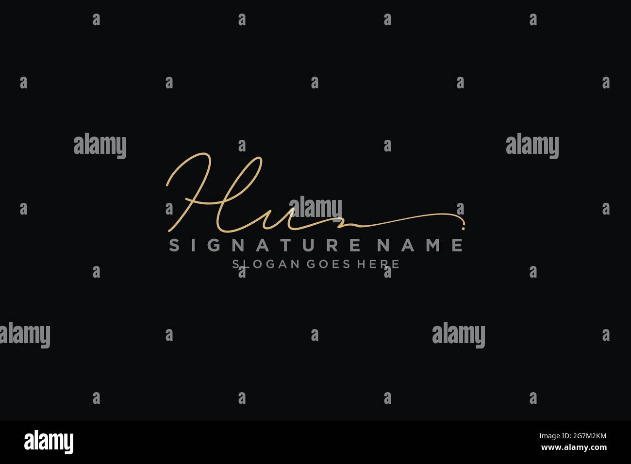 HU Letter Signature Logo Template elegant design logo Sign Symbol ...