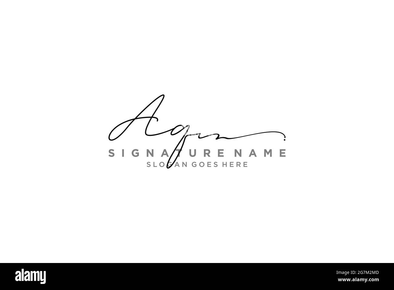 AQ Letter Signature Logo Template elegant design logo Sign Symbol ...