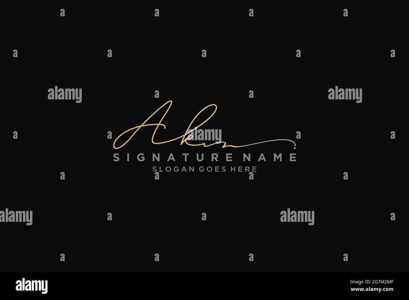 AK Letter Signature Logo Template elegant design logo Sign Symbol ...
