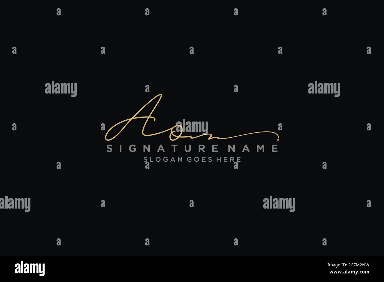 AO Letter Signature Logo Template elegant design logo Sign Symbol ...