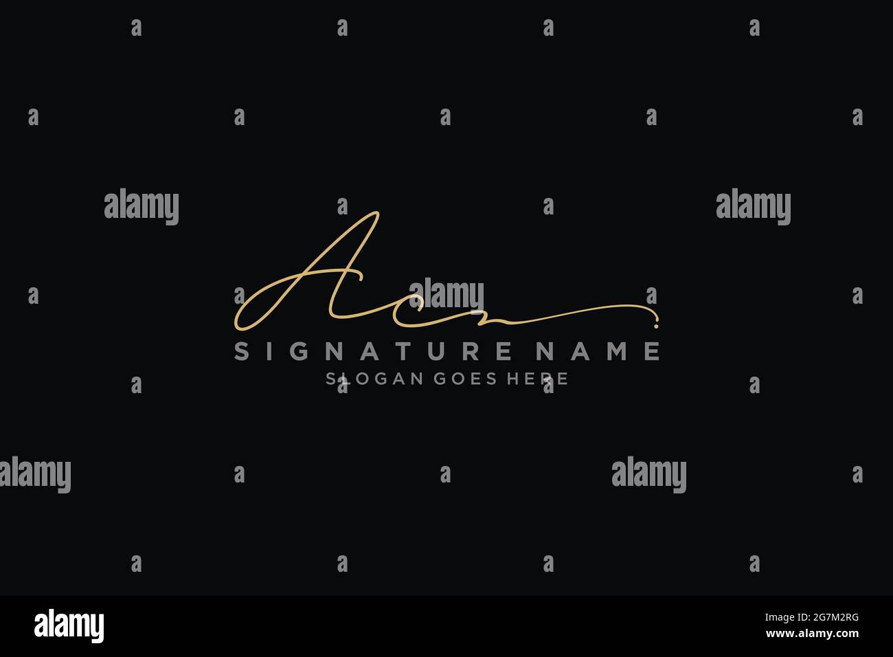 AC Letter Signature Logo Template elegant design logo Sign Symbol ...