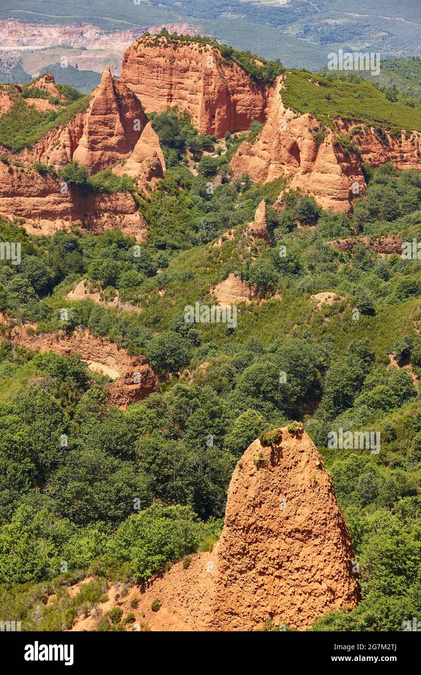 Roman antique gold mine in Spain. Las Medulas. Unesco Heritage Stock ...