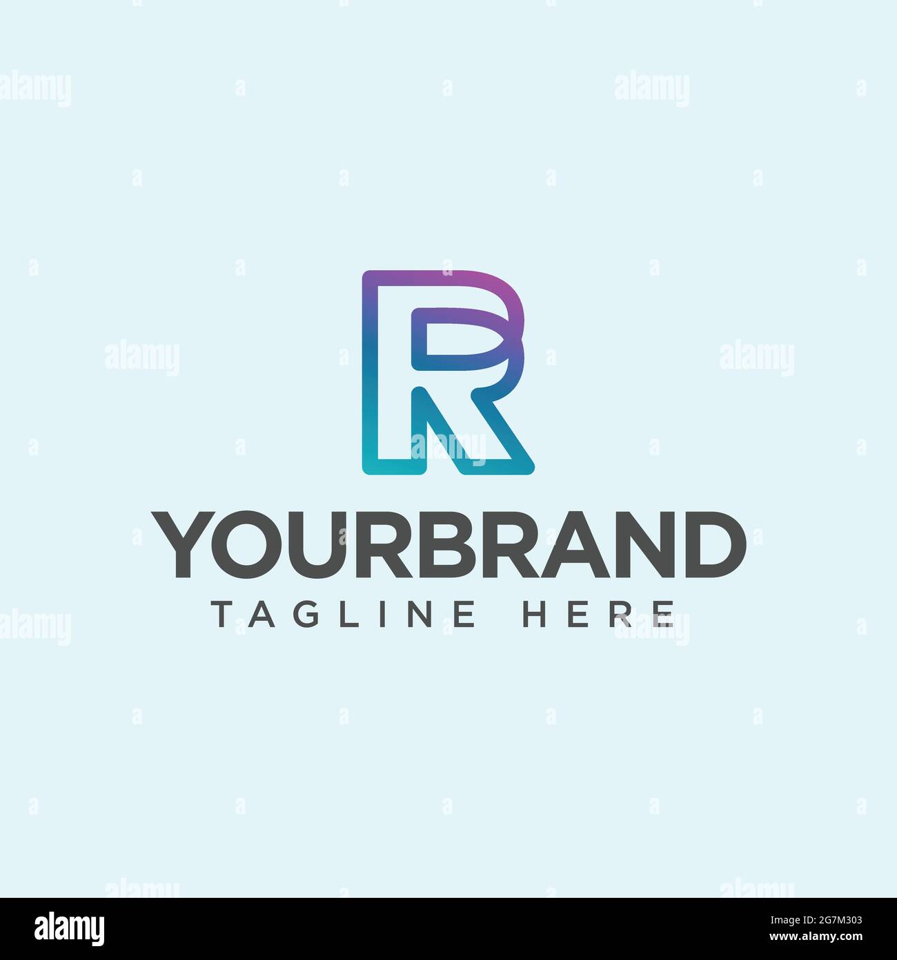 Minimalistic R letter sign company logo icon vector design Stock Vector ...