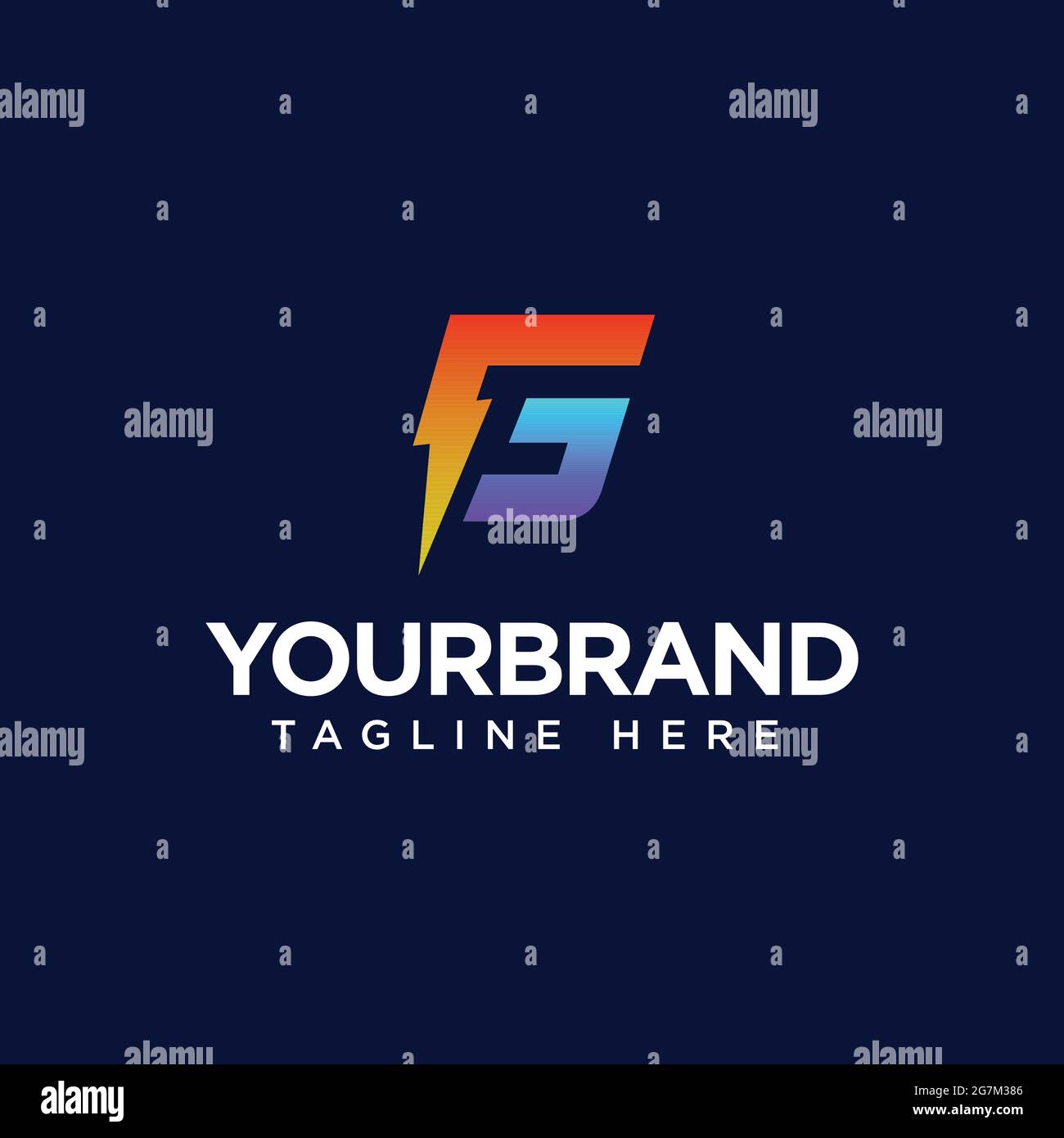 Initial letter G, Electricity Logo and icon Vector design Template ...