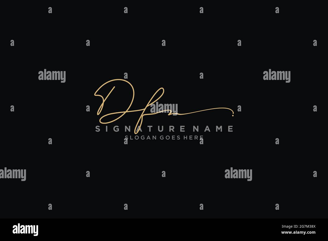 DF Letter Signature Logo Template elegant design logo Sign Symbol ...