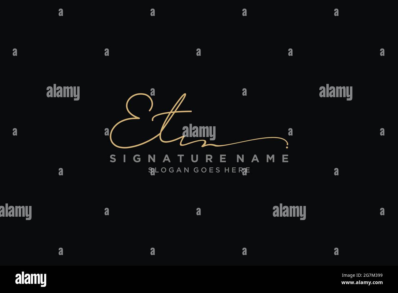 ET Letter Signature Logo Template elegant design logo Sign Symbol ...