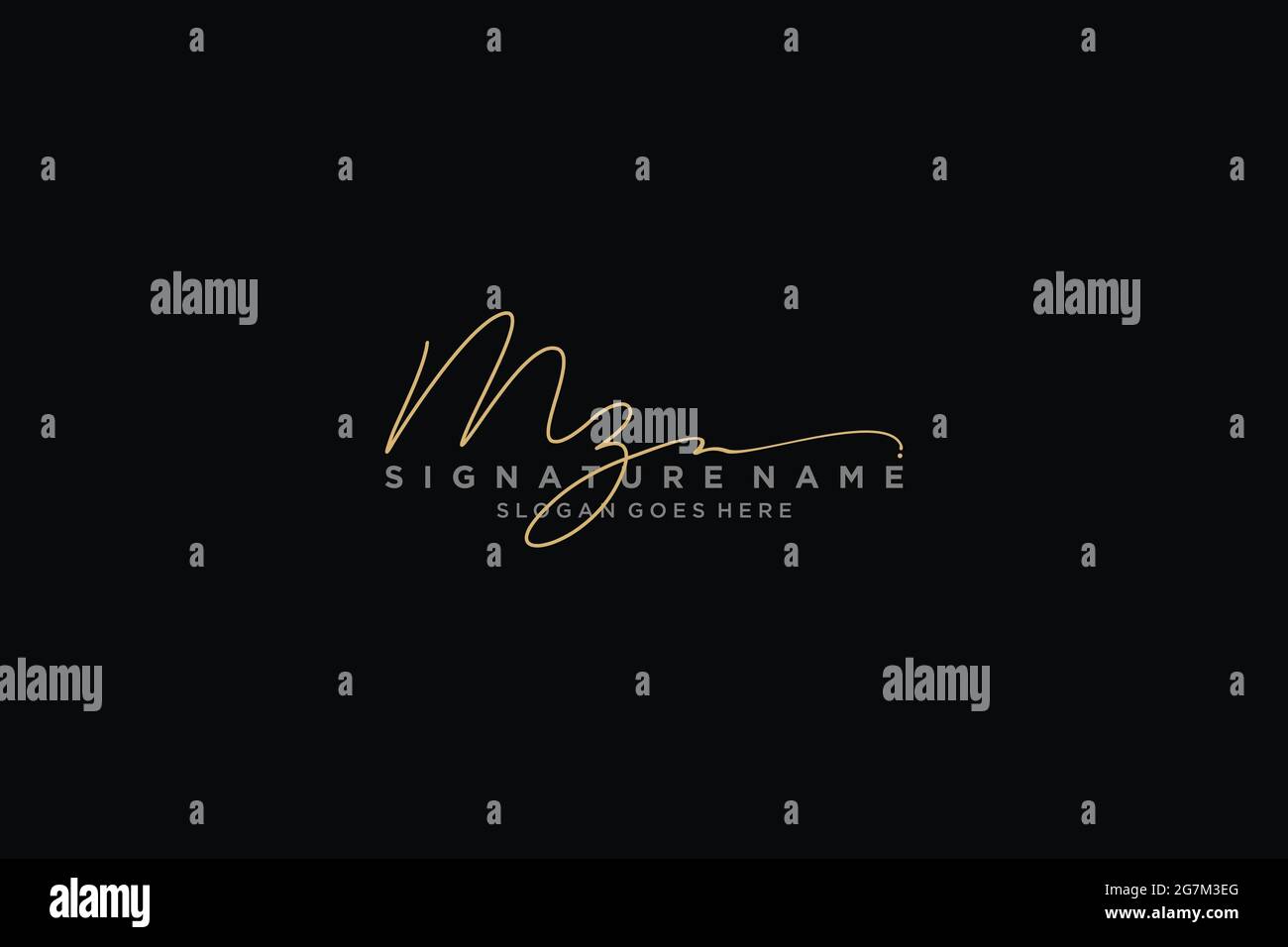 MZ Letter Signature Logo Template elegant design logo Sign Symbol ...